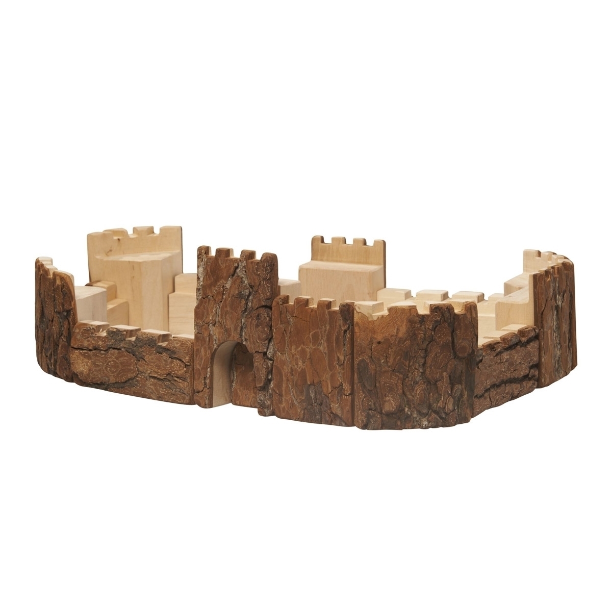Knight castle made of branch wood blocks | Toy Estate