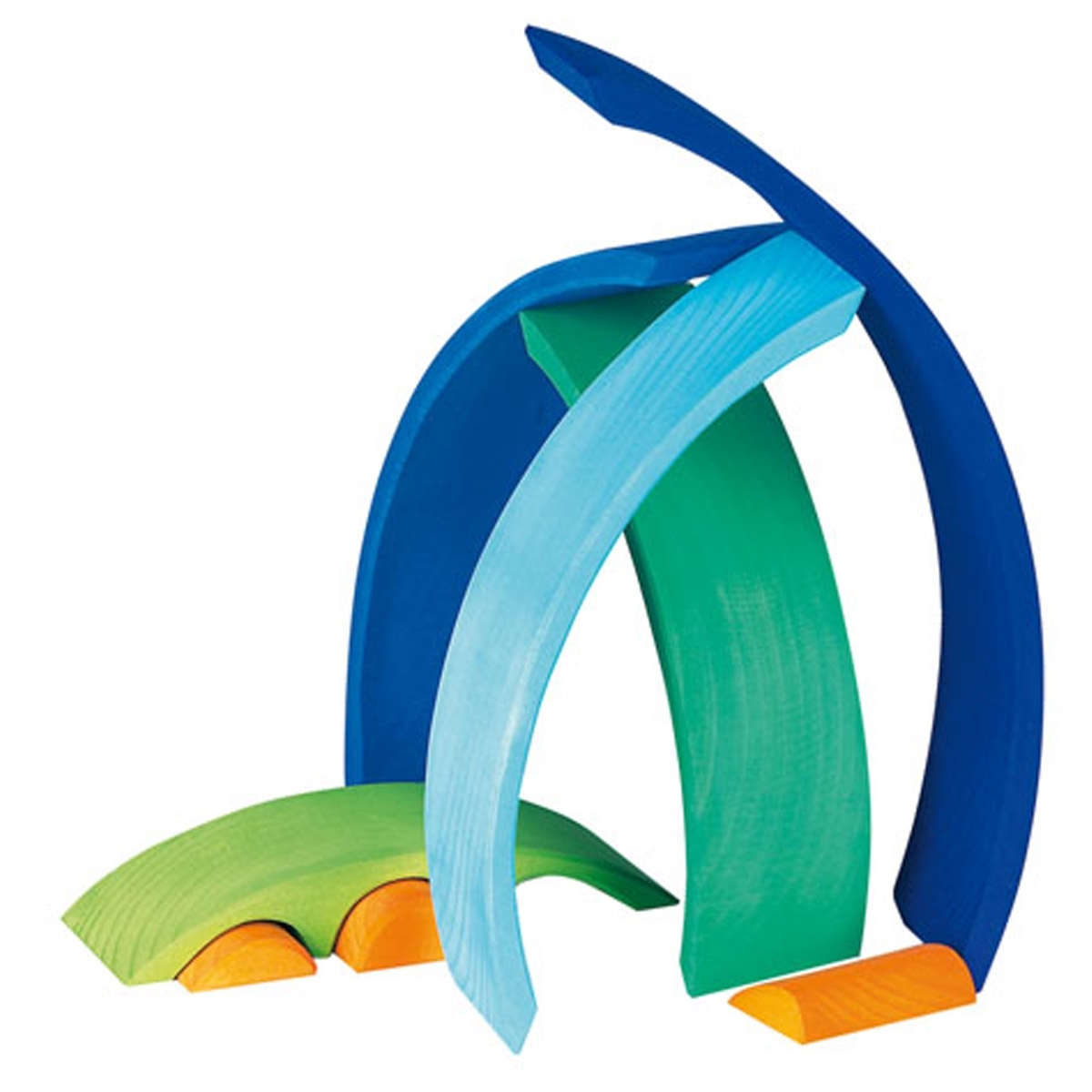 Wooden rainbow stacking building blocks | Toy Estate