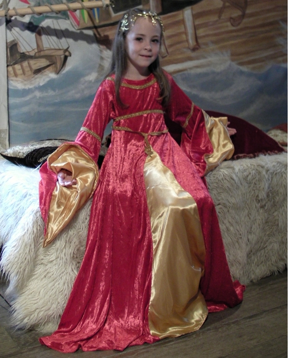 Red princess dress for girls Alienor | Toy Estate