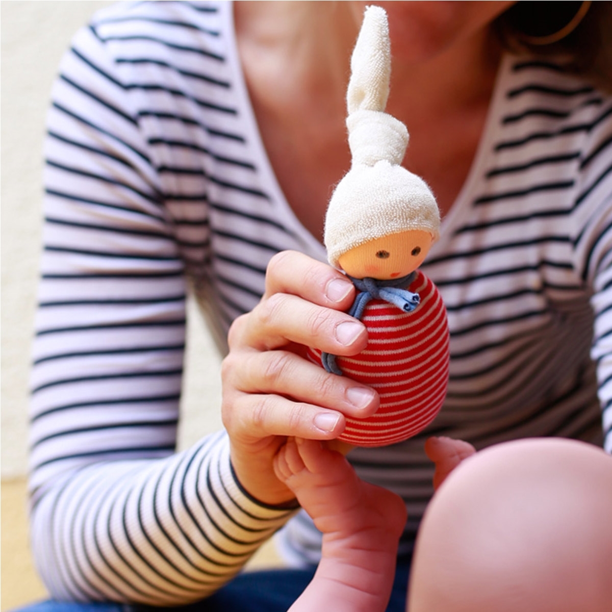 Little red captain grab toy and rattle | Toy Estate